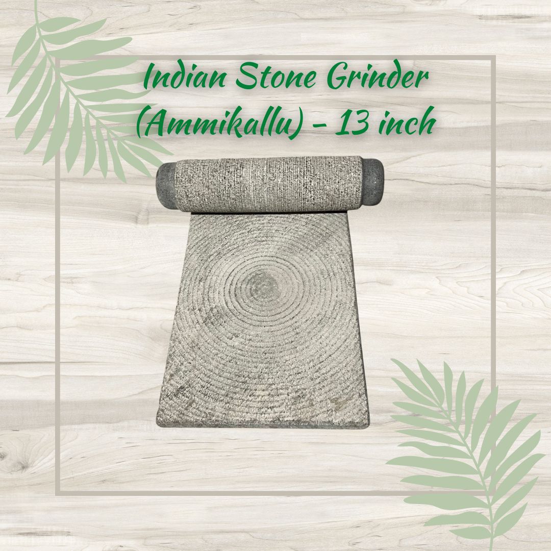 Indian Stone Grinder (Ammikallu) - 13 inch (Pre-Order Required) – Nalam ...