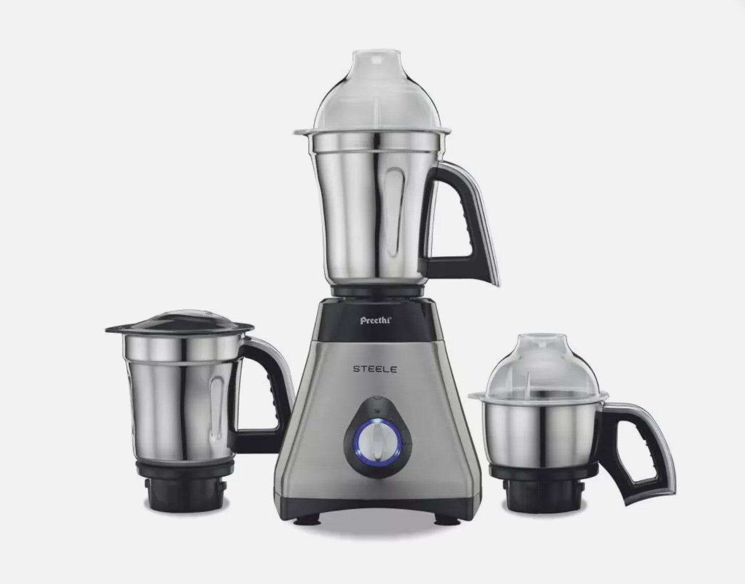 Preethi Steele MG 206 110 Volts Mixer Grinder, 550 watt, 3 Jars (Silve ...