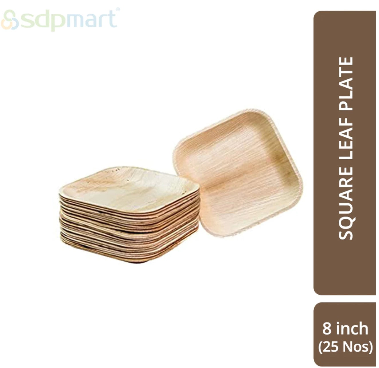 SDPMART PREMIUM PALM LEAF PLATE SQUARE 8 INCH – Nalam Foods USA