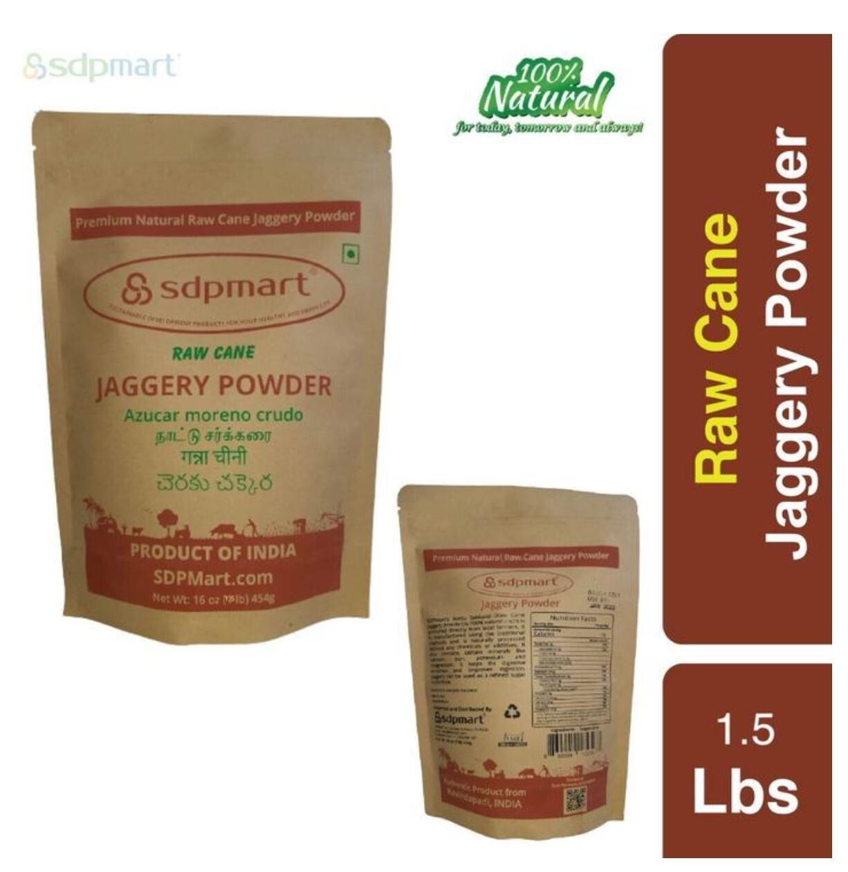 SDPMart Premium Raw Cane Jaggery Powder 1.5 Lbs – Nalam Foods USA