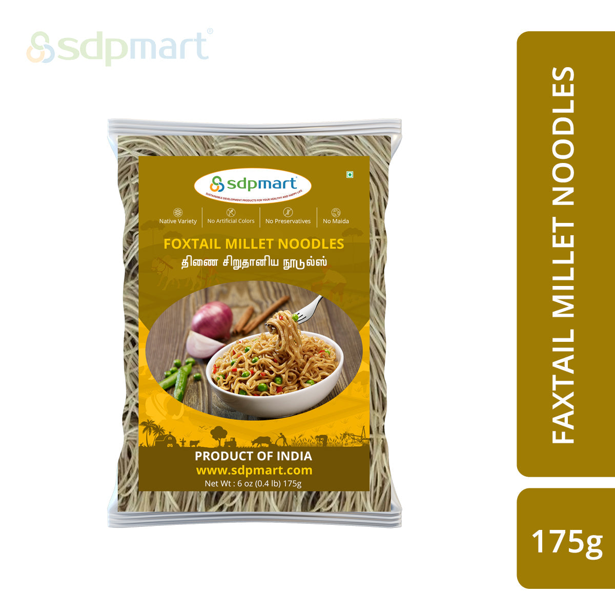 SDPMart FoxTail Millet Noodles 175g – Nalam Foods USA