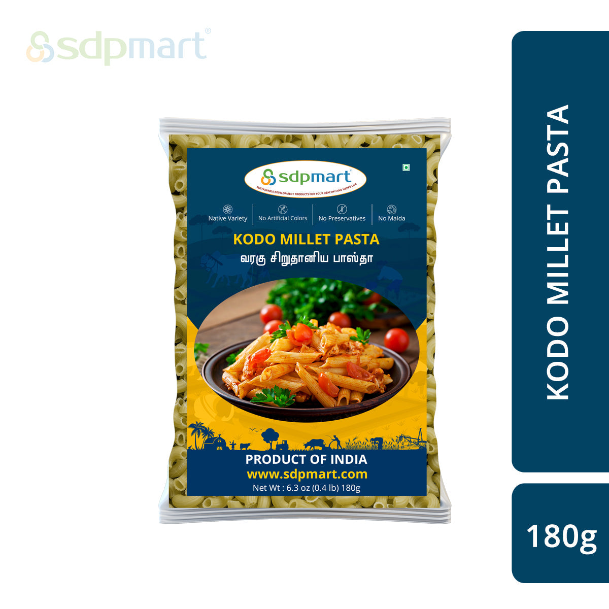 SDPMart Kodo Millet Pastas 180g – Nalam Foods USA