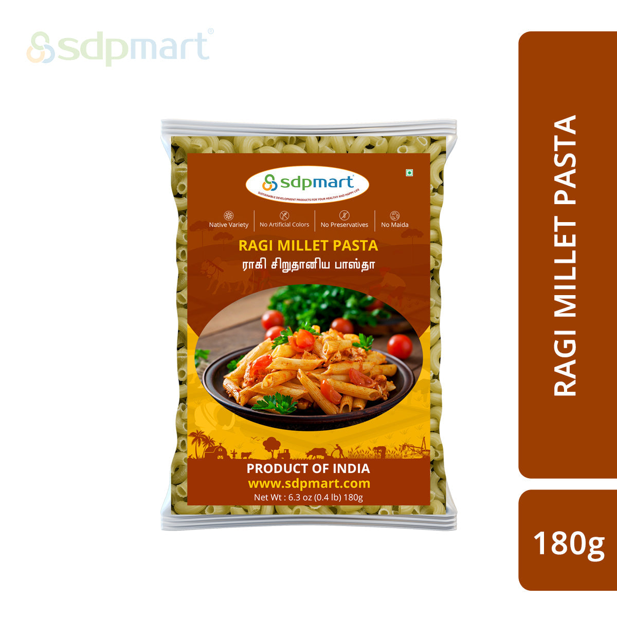 SDPMart Ragi Millet Pastas 180g – Nalam Foods USA