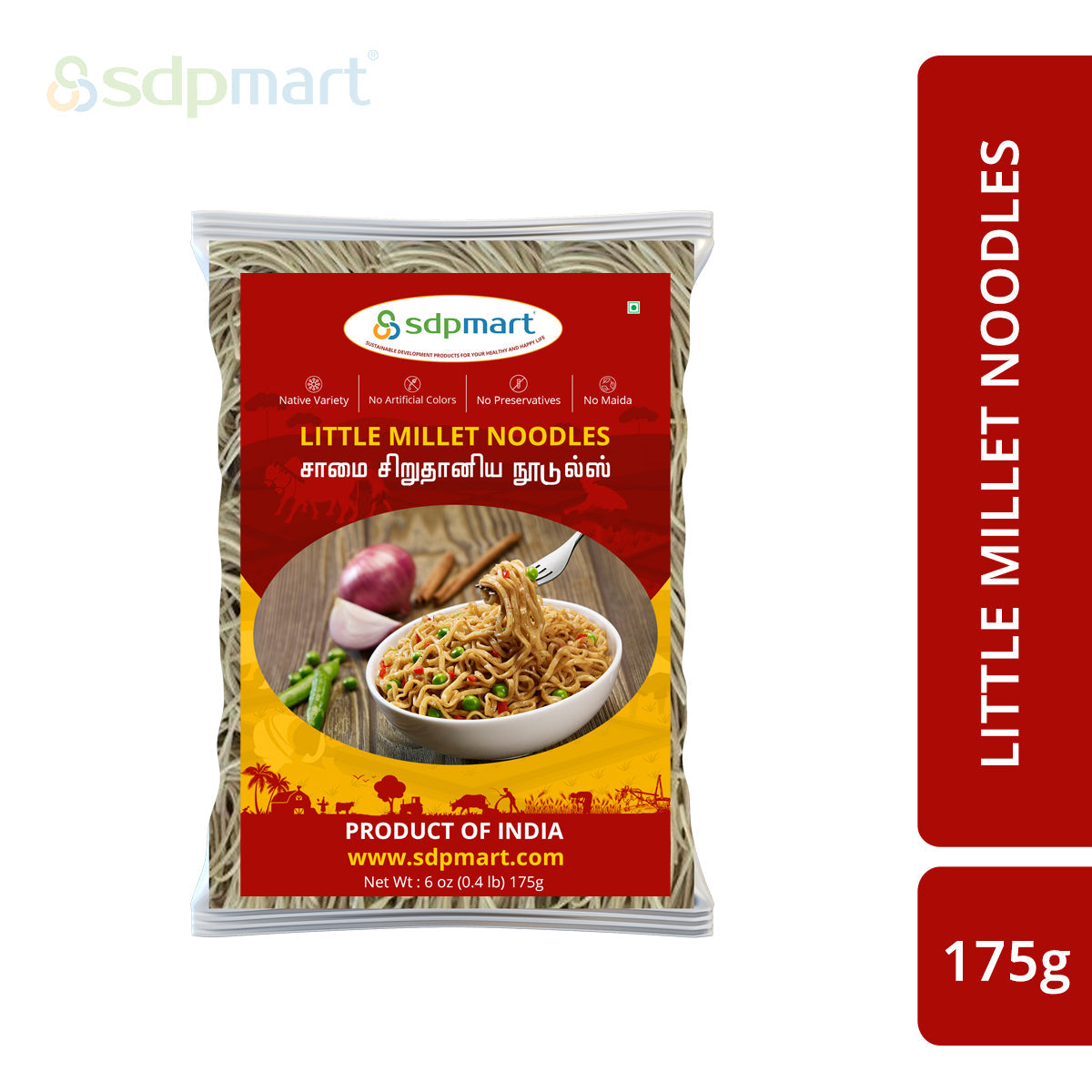 SDPMart Little Millet Noodles 175g – Nalam Foods USA