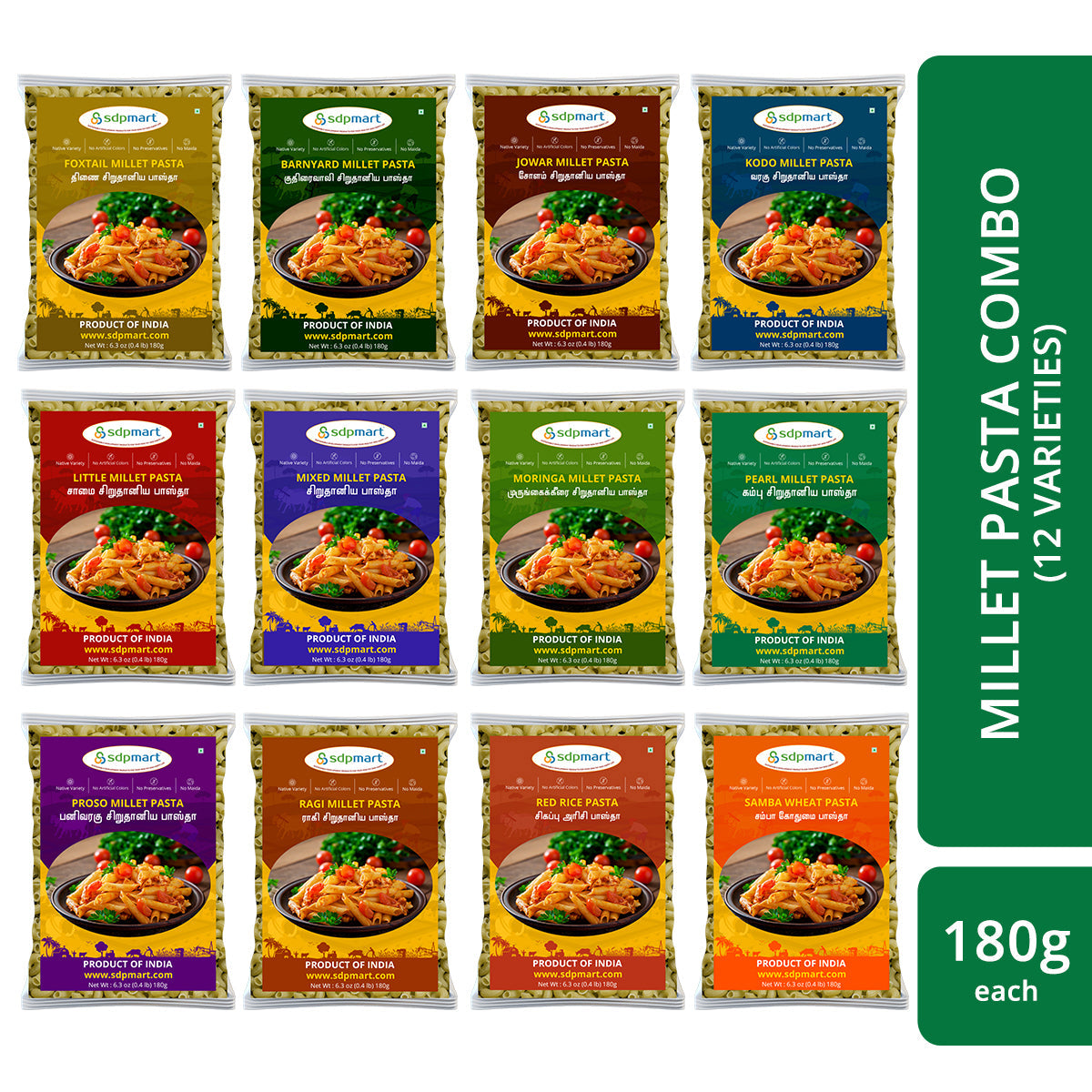 Millet Pastas Combo – Nalam Foods USA